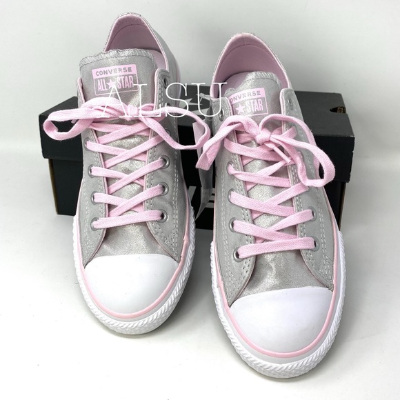 Converse | Shoes | Converse Ctas Canvas Low Top Mouse Silver Pink Kw ...
